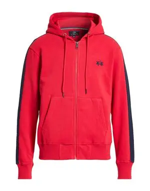 LA MARTINA Cotton Polyester Two-tone Embroidered Logo Hooded Sweatshirt