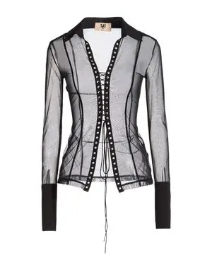 ANIYE BY Sheer Tulle Long Sleeve Shirt