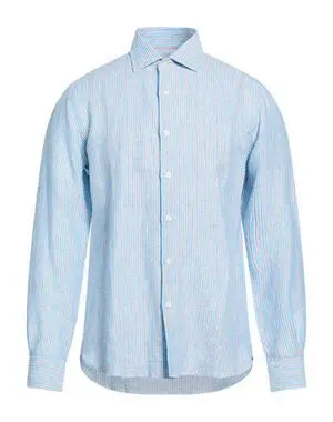 120% Lino Shirt Azure Size Linen - Blue