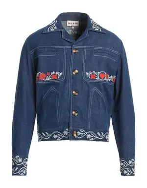 Paul & Joe Embroidered Denim Trucker Jacket