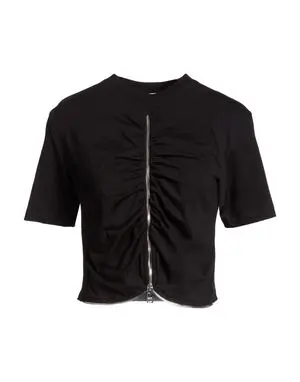 MSGM Cotton T-shirt With Zipper Detail