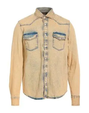 MOORER Denim Shirt Size Cotton - Sand