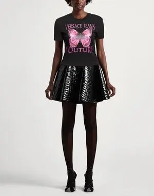 Versace Cotton & Elastane T-shirt With Butterfly Print