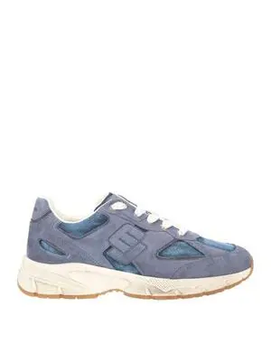 ENTERPRISE JAPAN Sneakers Slate Size Leather, Textile Fibers - Blue