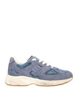 ENTERPRISE JAPAN Slate Suede And Textile Low-top Sneakers
