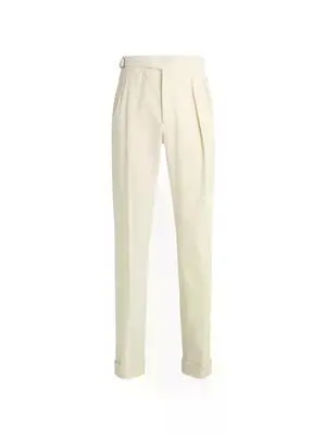 Ralph Lauren Purple Label Double-pleated Corduroy Trousers - Neutrals