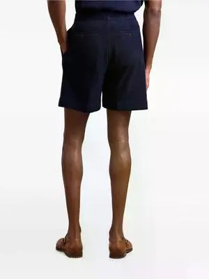 Ralph Lauren Purple Label Herringbone Pleated Shorts