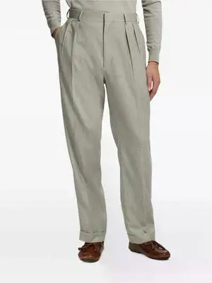 Ralph Lauren Purple Label Gregory Double-pleated Wool Trousers