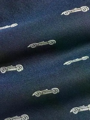 Ralph Lauren Purple Label Silk Automobile Motif Neck Tie