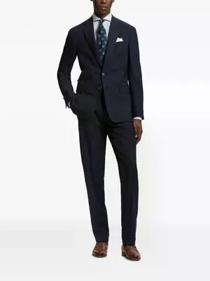 Ralph Lauren Purple Label Silk Jacquard Crest Motif Tie