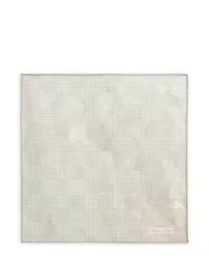 Ralph Lauren Purple Label Glen Plaid Pocket Square - White