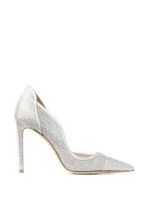 JIMMY CHOO Brigitte 100 Crystal Embellished Pumps - Neutrals