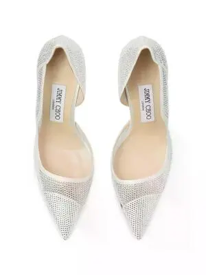 JIMMY CHOO Brigitte 100 Crystal Embellished Pumps - Neutrals
