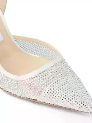 JIMMY CHOO Brigitte 100 Crystal Embellished Pumps - Neutrals