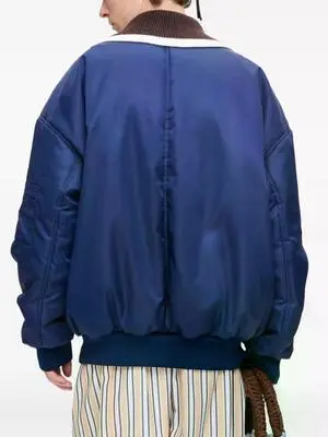 CHARLES JEFFREY Logo Embroidered Bomber Jacket
