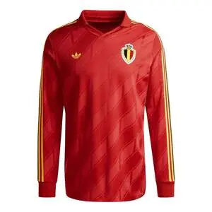 Adidas Retro Belgium Home Long Sleeve Jersey - Red