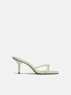 REFORMATION Cooper Heeled Sandal - Green