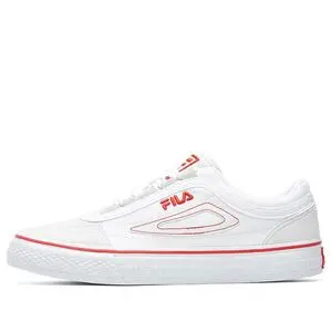 FILA Low Top Lace-up Sneakers - White/red