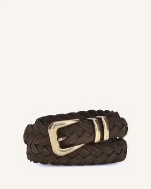Brunello Cucinelli Woven Leather Belt - Brown