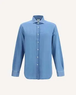 Brunello Cucinelli Cotton Deni Shirt Ale