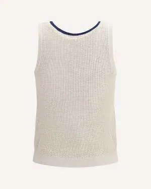 Brunello Cucinelli Cotton Mesh Knit Top