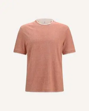 Brunello Cucinelli Short-sleeve Cotton T-shirt - Orange