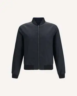 Gucci Reversible Zip Jacket In Silk Faille - Black
