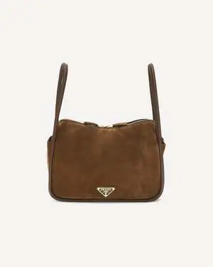 Prada Darling Suede Handbag - Brown