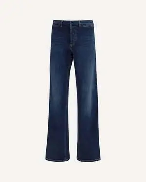 Gucci Cotton Jeans With Web Stripe - Blue