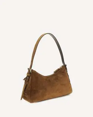 Prada Suede Shoulder Bag - Brown