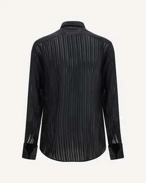Gucci Striped Silk Gauze Shirt
