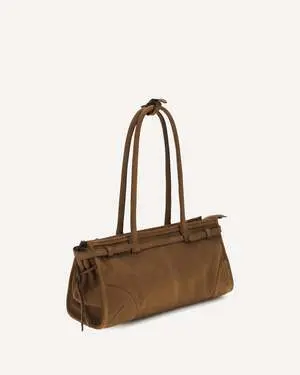 Prada Medium Bonnie Handbag In Nubuck Leather
