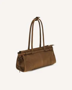 Prada Medium Bonnie Handbag In Nubuck Leather