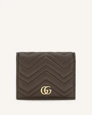 Gucci Small Gg Marmont Wallet - Brown