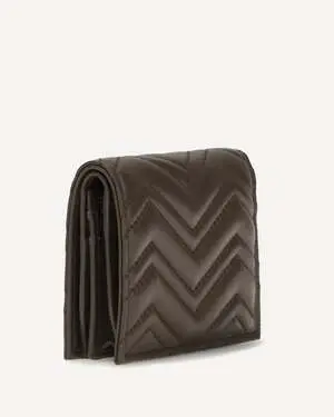 Gucci Small Gg Marmont Wallet - Brown