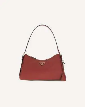 Prada Aimée Medium Leather Shoulder Bag - Red
