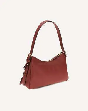 Prada Aimée Medium Leather Shoulder Bag - Red