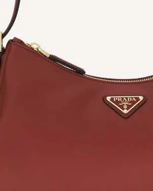 Prada Aimée Medium Leather Shoulder Bag - Red