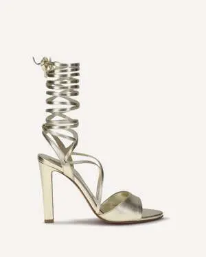 CHRISTIAN LOUBOUTIN Fanny Randa Stiletto Gladiator Sandals - Gold