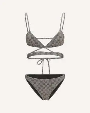 Gucci Printed Stretch Jersey Bikini - Beige