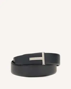 TOM FORD Reversible Leather Belt - Black