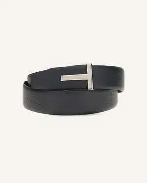 TOM FORD Reversible Leather Belt With Monogram Buckle