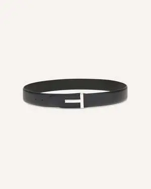 TOM FORD Reversible Leather Belt With Monogram Buckle