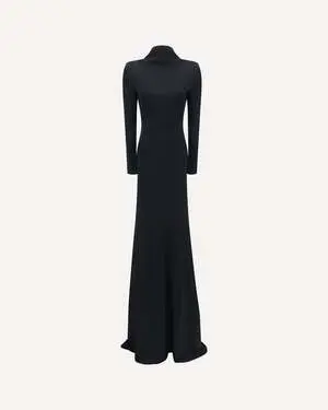TOM FORD Long Sleeve Evening Gown - Black