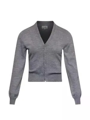 MAISON MARGIELA Cropped Cotton Cardigan - Grey