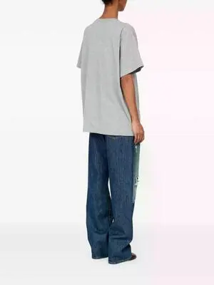 MAISON MARGIELA Mélange Cotton Jersey T-shirt With Numeric Artwork Label