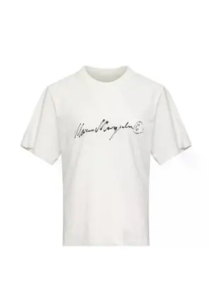 MAISON MARGIELA Overdyed Handwritten-print T-shirt - White