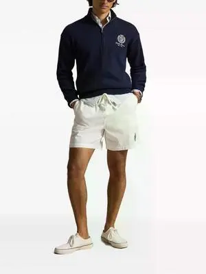 Polo Ralph Lauren Embroidered Crest Quarter-zip Sweater