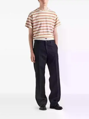 Prada Linen Wide-leg Trousers