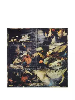 MAISON MARGIELA Printed Silk Scarf - Black